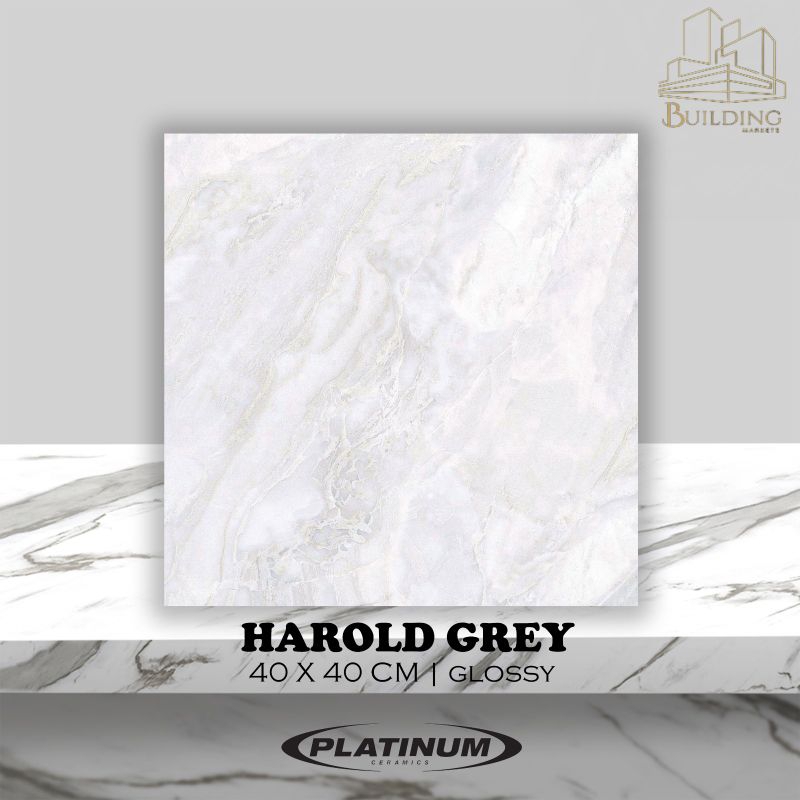 Jual Keramik Lantai 40×40 HAROLD GREY/GLOSSY/PLATINUM | Shopee Indonesia