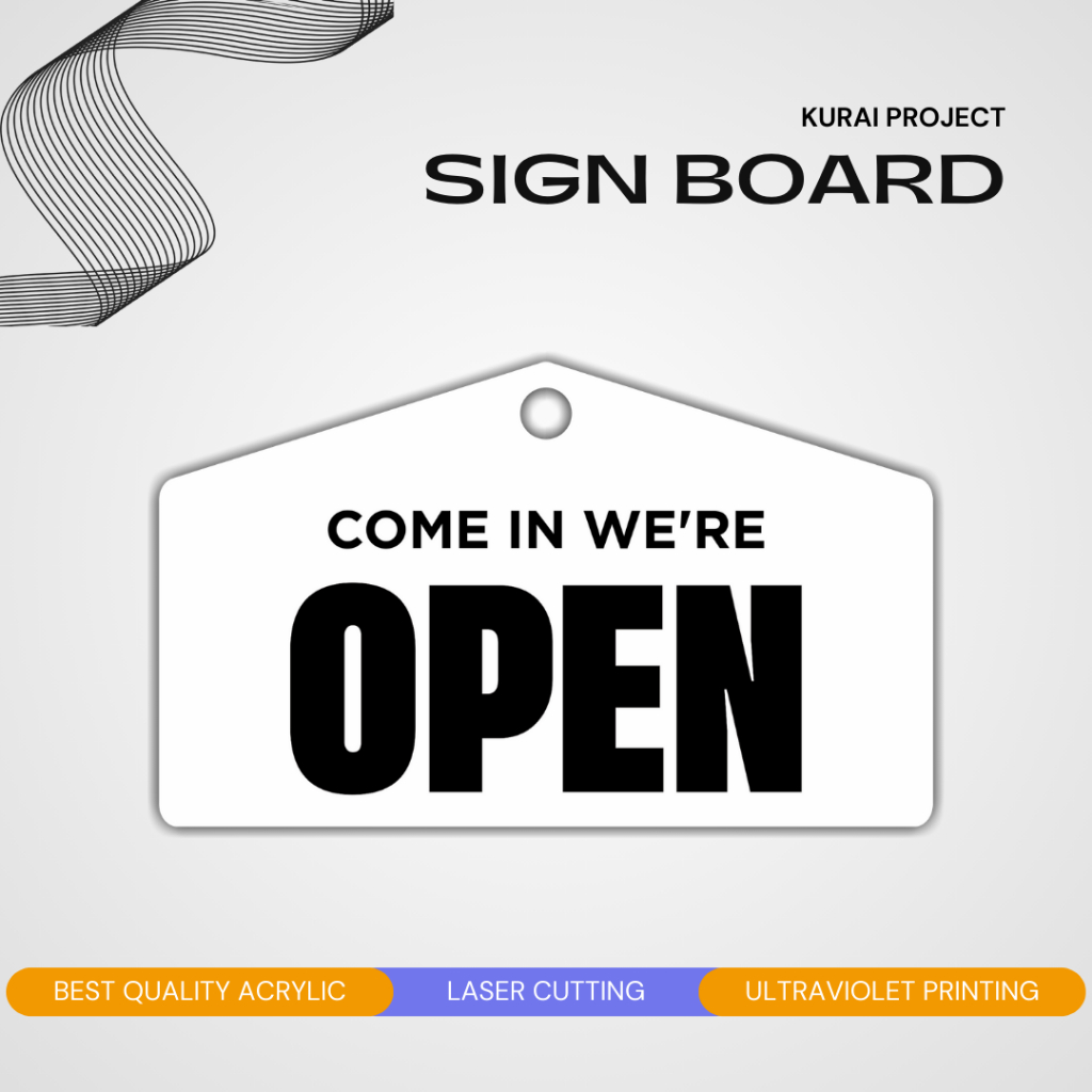 Jual Akrilik Open Closed Sign / Acrylic open closed sign aesthetic ...