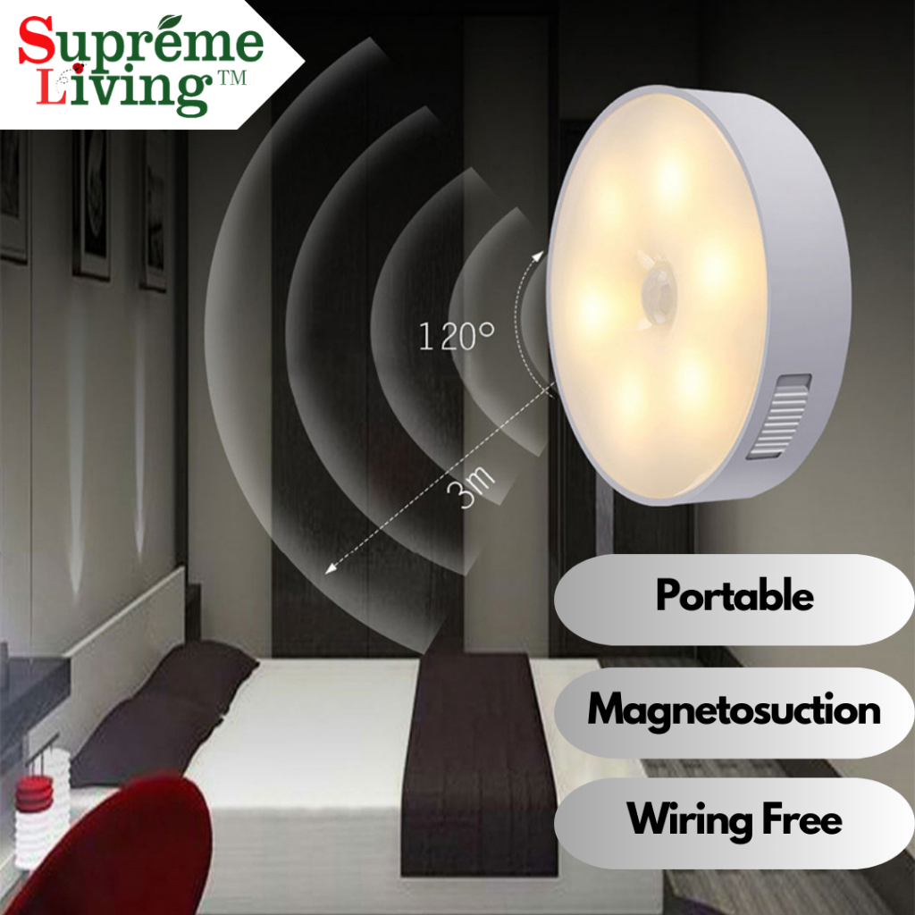 Jual Lampu Smart LED Otomatis Sensor Gerak dan Cahaya Rechargeable ...