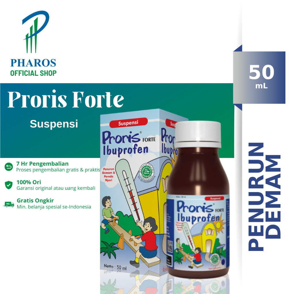 Jual Proris Forte 50 mL Rasa Strawberry - Obat Penurun Demam Anak ...