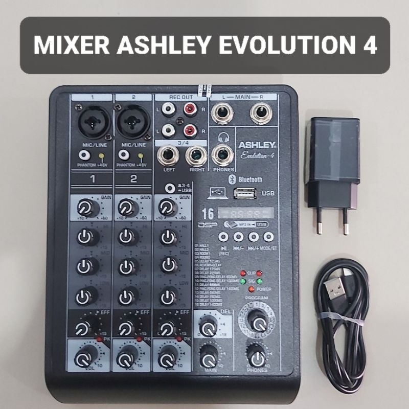 Jual ASHLEY Mixer Evolution 4 Channel Digital 16 Dsp Bluetooth USB Mikser Aslei Asley | Shopee ...