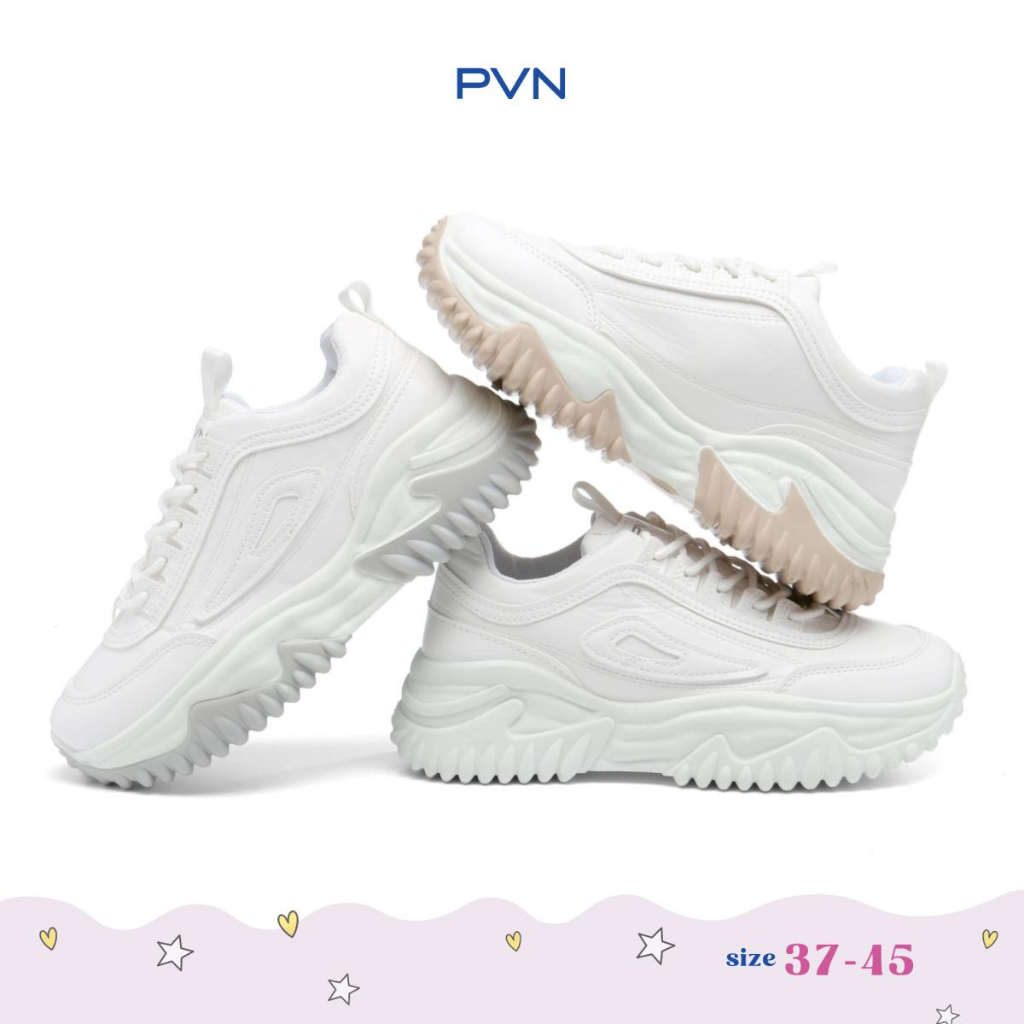 Jual PVN Sungwoon Sepatu Sneakers Wanita Sport Shoes Grey Cream White ...