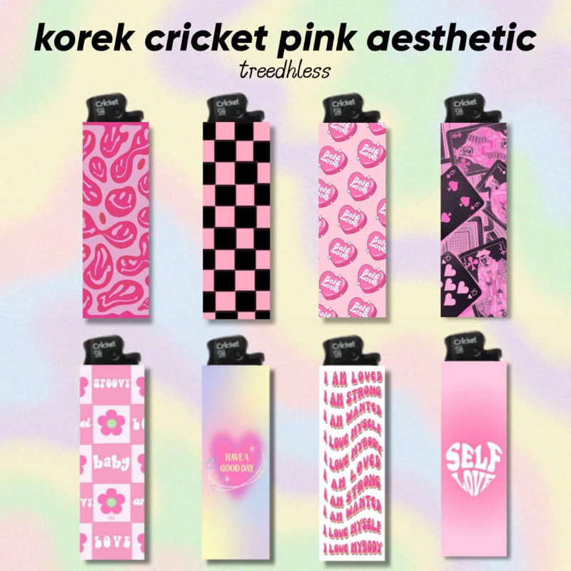 Jual korek lighter cricket aesthetic pink | Shopee Indonesia