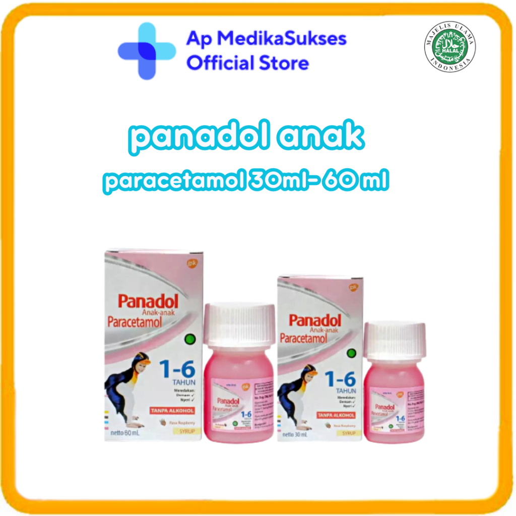 Jual Panadol Anak Syrup 1 - 6 Tahun - Penurun panas, Sakit gigi , dan ...