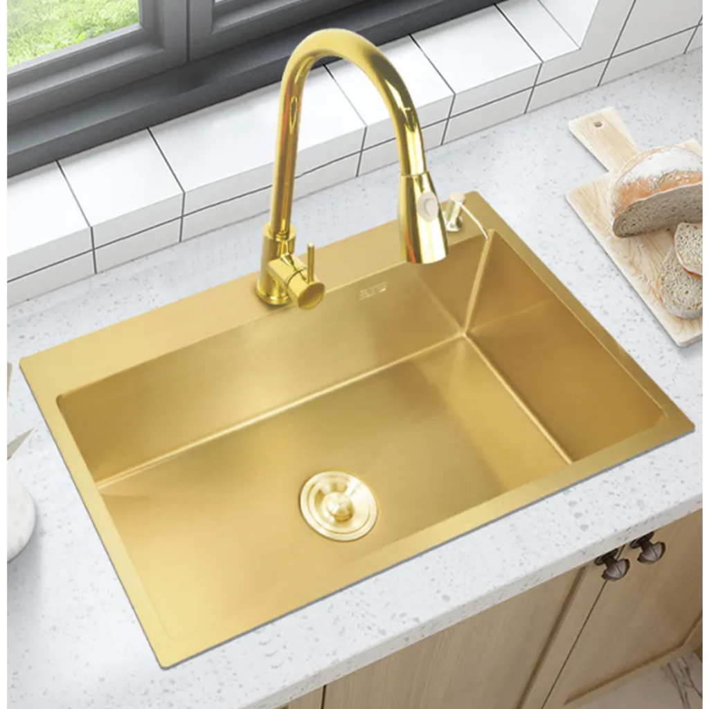Jual Kitchen Sink Gold Bak Cuci Piring Emas 6045 | Shopee Indonesia