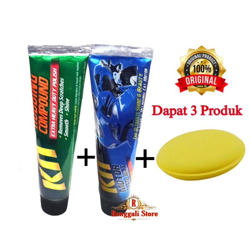 Jual PASTI ORI-Paket kit Rubbing compound 60 gr + kit paste wax ...
