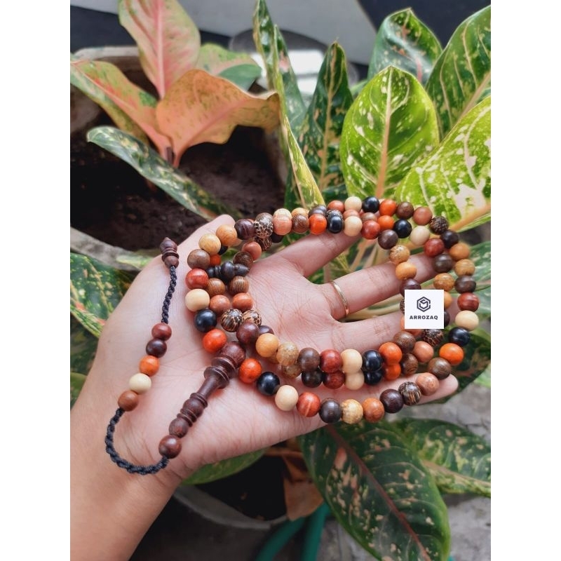 Jual Tasbih Kayu Kombinasi 11 jenis / Tasbih 99 butir / Tasbih muslim ...