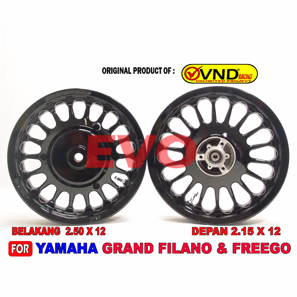 Jual VELG ORIGINAL VND ROULLETE YAMAHA GRAND FILANO DAN FREEGO RING 12 | Shopee Indonesia
