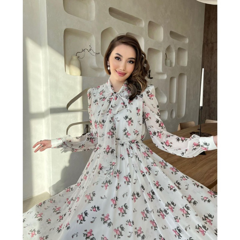 Jual Ilsa Dress Floral Korean Vintage Summer Korean Sweet Hijab Lebaran ...