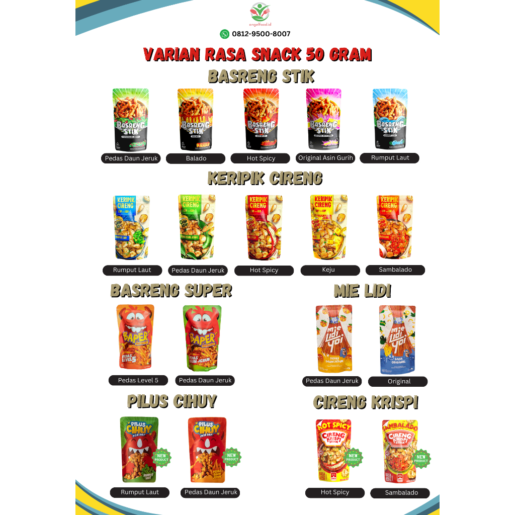 Jual SNACK VIRAL CEMILAN ENAK Basreng Stik , Keripik Cireng , Mie Lidi ...
