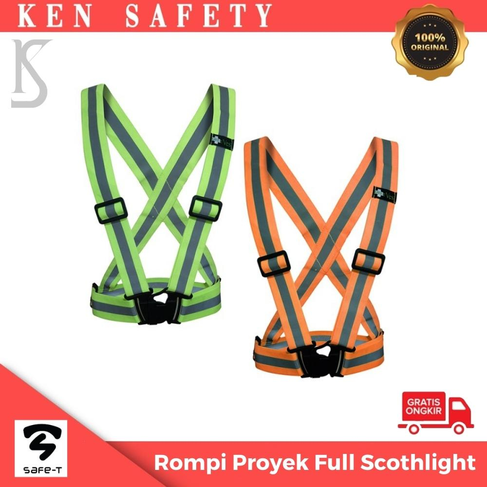 Jual Rompi Proyek Safety Scothlight Reflektif SAFE-T Model V | Shopee ...