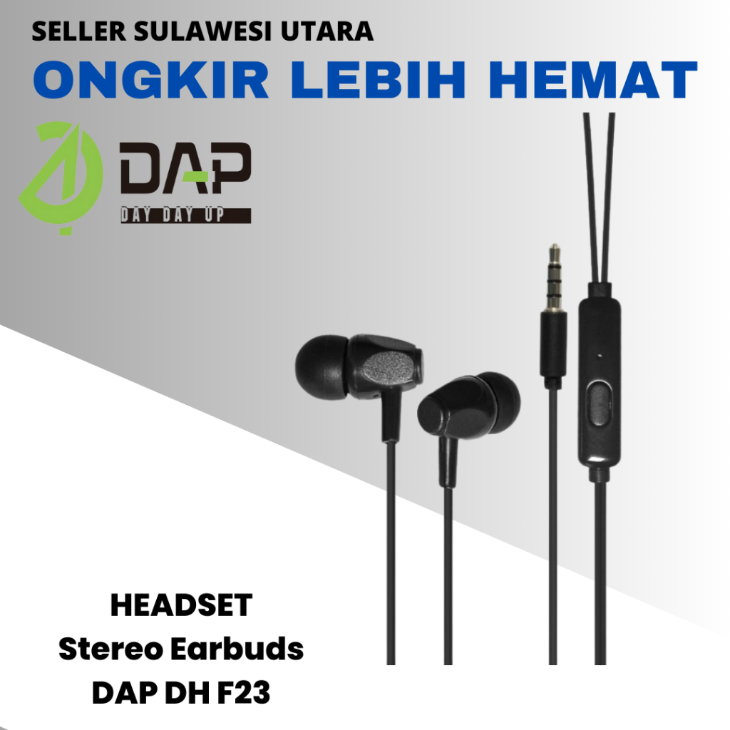 Jual HEADSET DAP DH-F23 STEREO EARBUDS | Shopee Indonesia