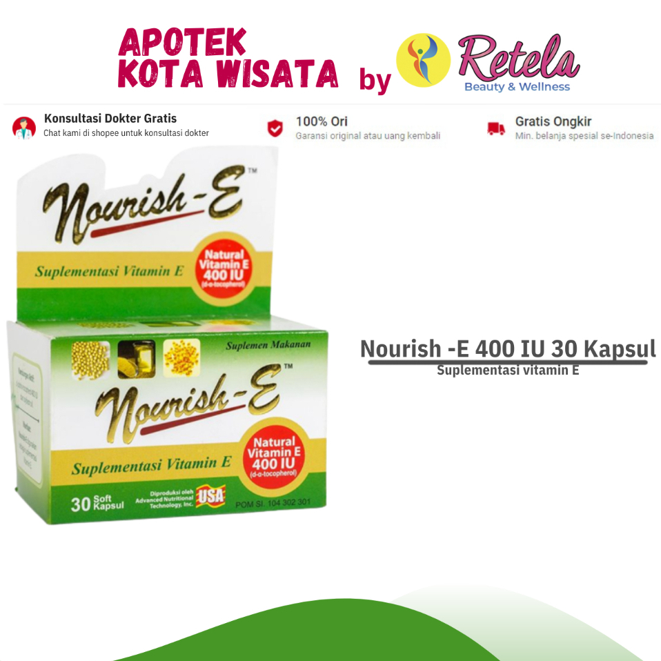Jual Nourish E 400 Iu 30 Kapsul | Shopee Indonesia