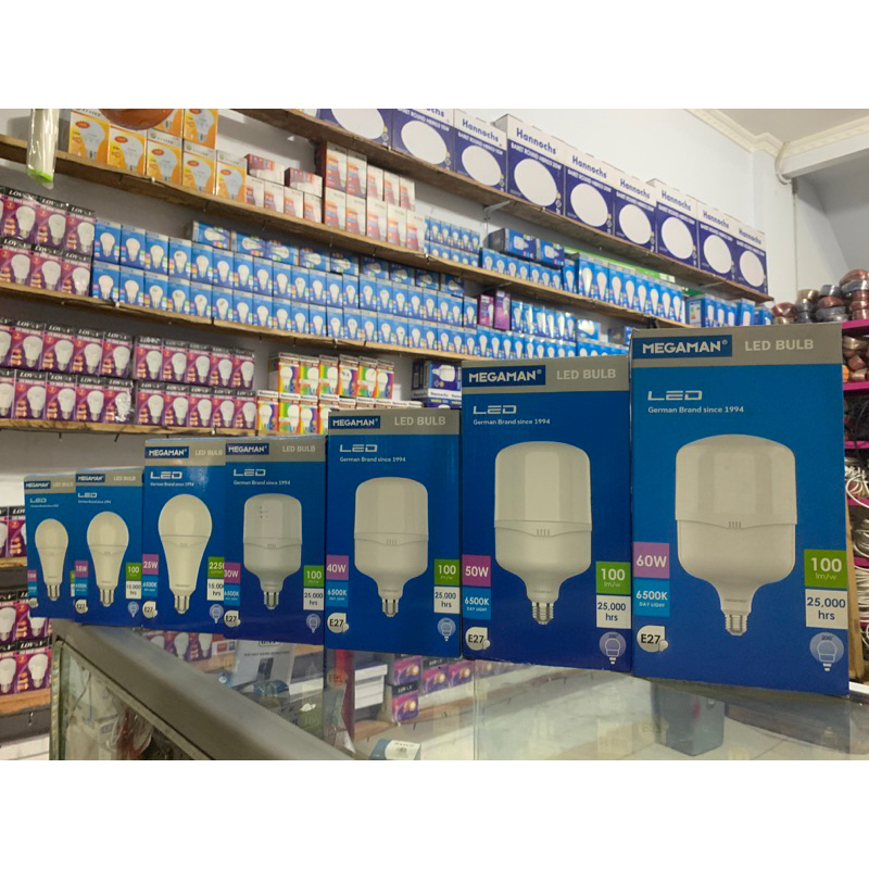 Jual LAMPU BOHLAM LED MEGAMAN PUTIH 15W 20W 30W 40W 50W 60W | Shopee Indonesia