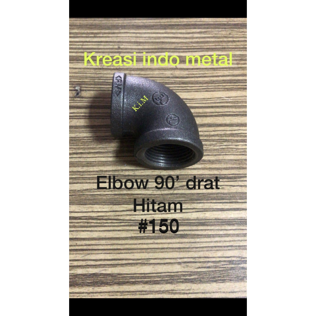 Jual 2” Elbow / Knee drat Hitam 2 inch ( 90 derajat ) Knei / Knie Besi ...