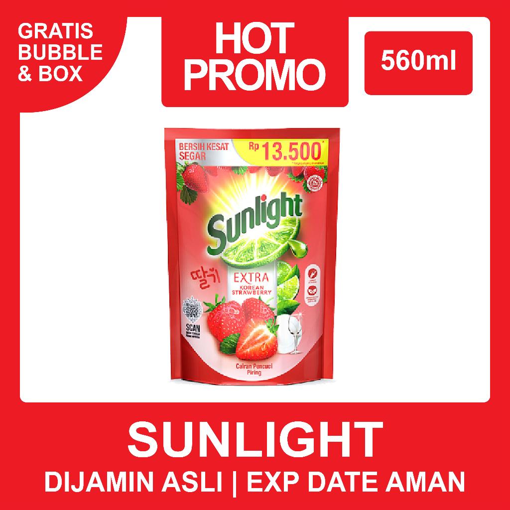 Jual Sunlight Sabun Cuci Piring Korean Strawberry Refill 560 ml ... Jual Sunlight Sabun Cuci Piring Korean Strawberry Refill 560 ml ...