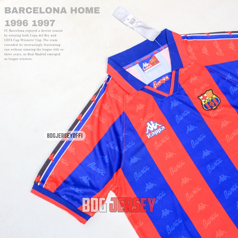 Jual JERSEY RETRO BARCA HOME OFFICIAL 1996 1997 GRADE ORI TOP QUALITY ...