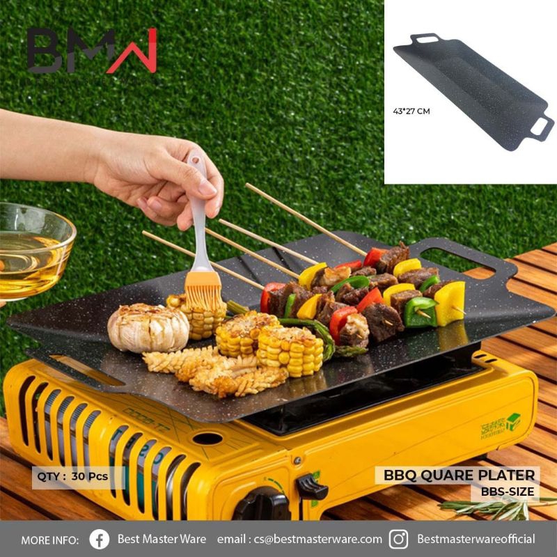 Jual Wajan BMW KONDUKSI PERSEGI 42X27CM / Wajan GRILL BBQ Anti Lengket ...