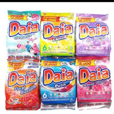 Jual DAIA DETERGEN BUBUK 5000 KEMASAN EKONOMIS ALL VARIAN 245 GRAM ...