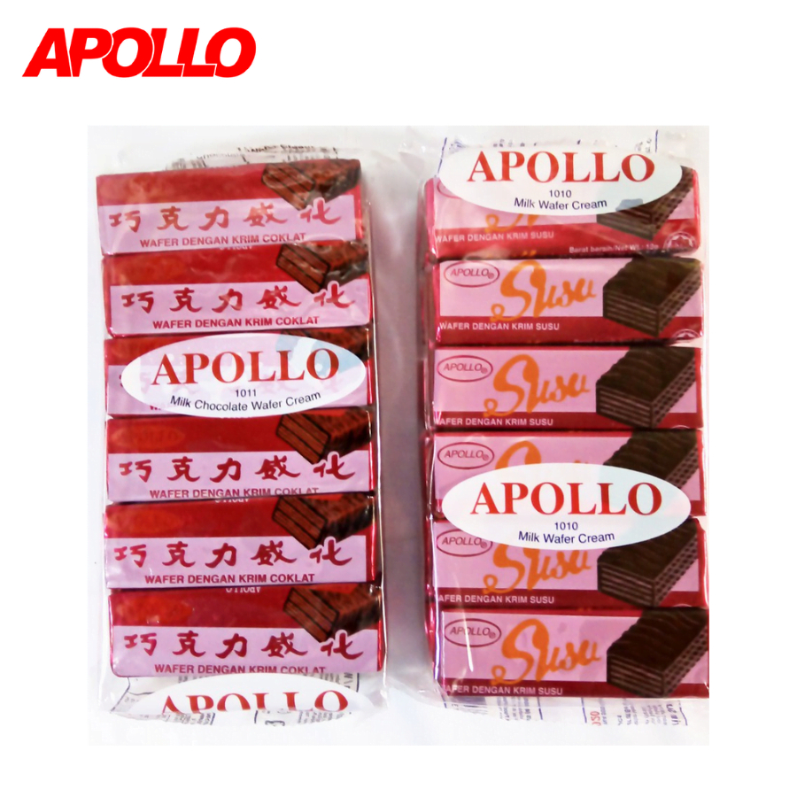 Jual Apollo Chocolate Wafer 144g Apollo Milk Wafer Cream 144g Wafer ...
