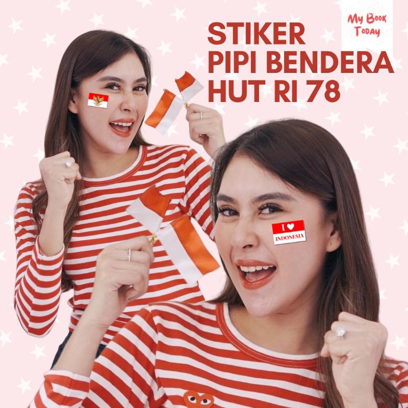 Jual [My Book Today] Stiker Pipi Bendera Indonesia | Sticker Pipi HUT ...