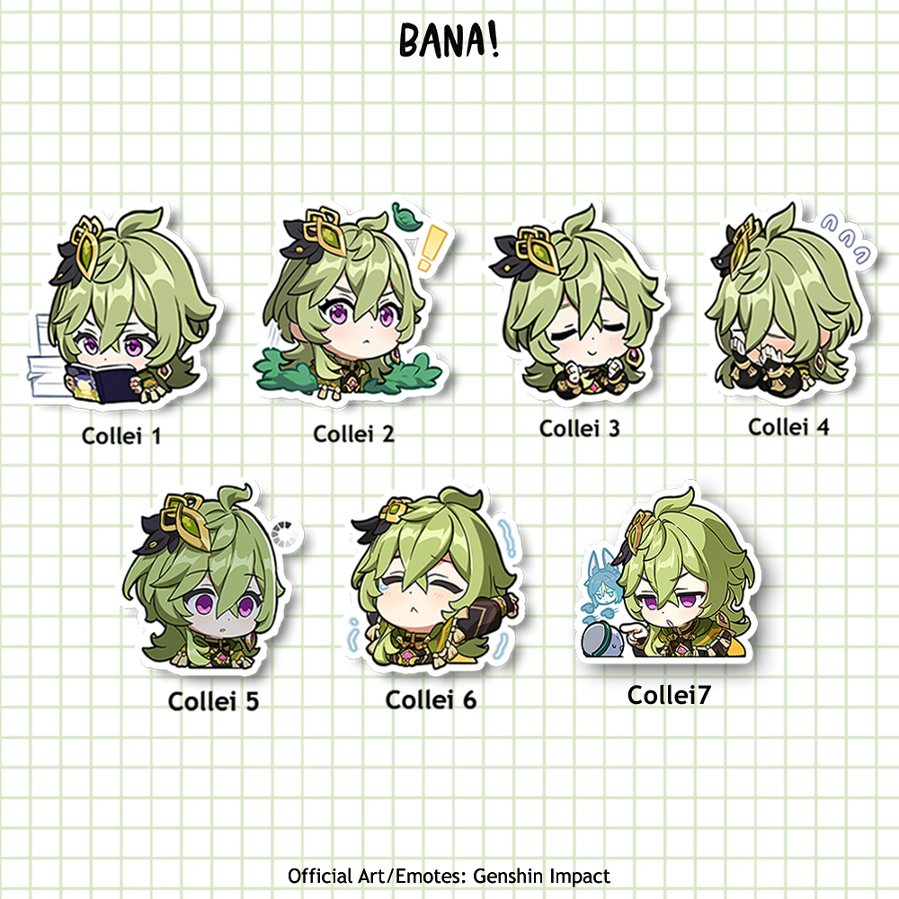 Jual Stiker Genshin Impact COLLEI Sticker Anime Premium Bijian | BANA ...