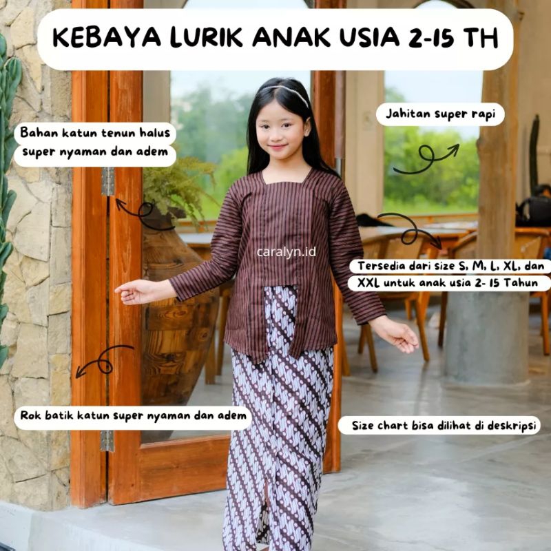 Jual SET KEBAYA LURIK ANAK PEREMPUAN/BAJU ADAT JAWA LURIK KUTUBARU UMUR 2_15 TAHUN | Shopee ...