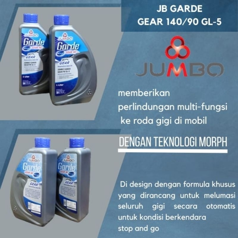 Jual Oli gardan mobil Jumbo Garde gear 140 GL-5 kemasan botol 1 liter ...
