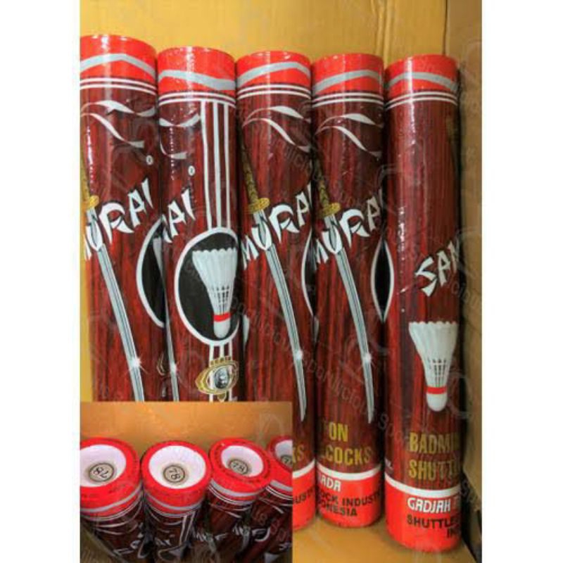 Jual SAMURAI MERAH BADMINTON SHUTTLECOCK SAMURAI MERAH RED ORIG*NAL ...