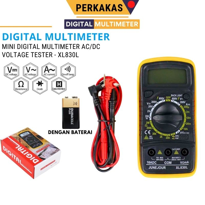 Jual XL-830L Digital Multimeter LCD AC Voltmeter Ammeter Ohmmeter ...