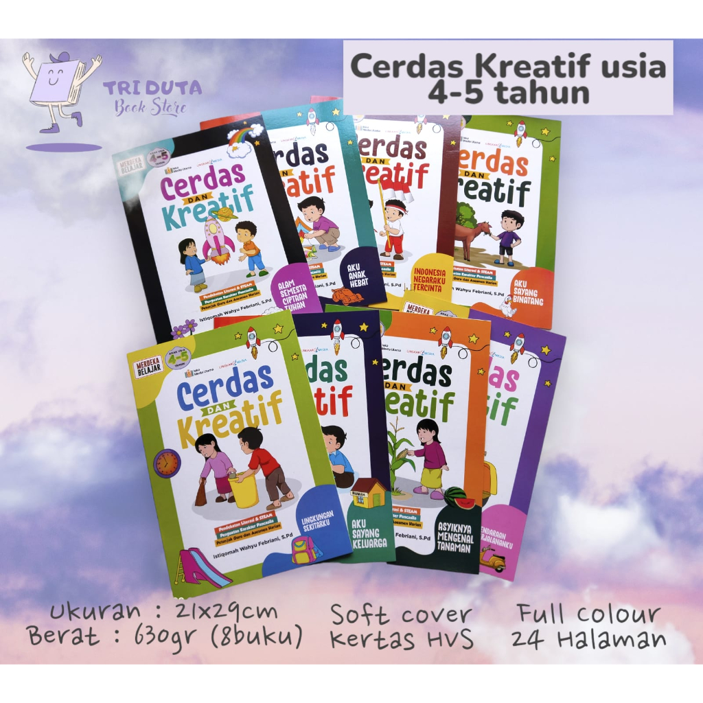 Jual Buku Paket Seri Cerdas dan Kreatif Anak Paud dan TK Usia 4 - 5 Tahun (Isi 8 Buku) | Shopee ...