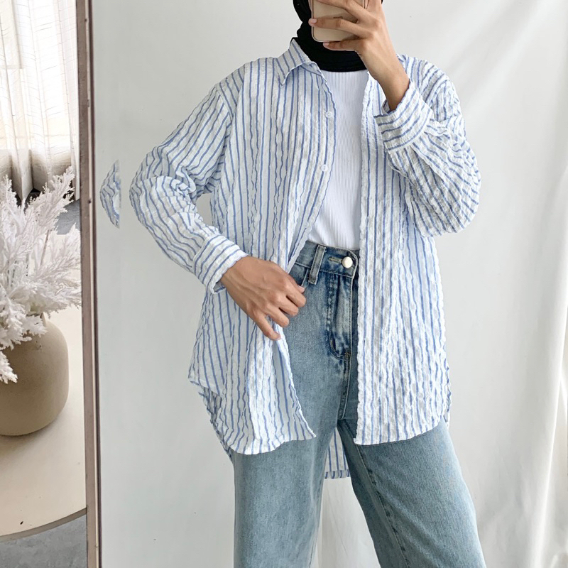 Jual blue shirt | hadeed.official | Shopee Indonesia