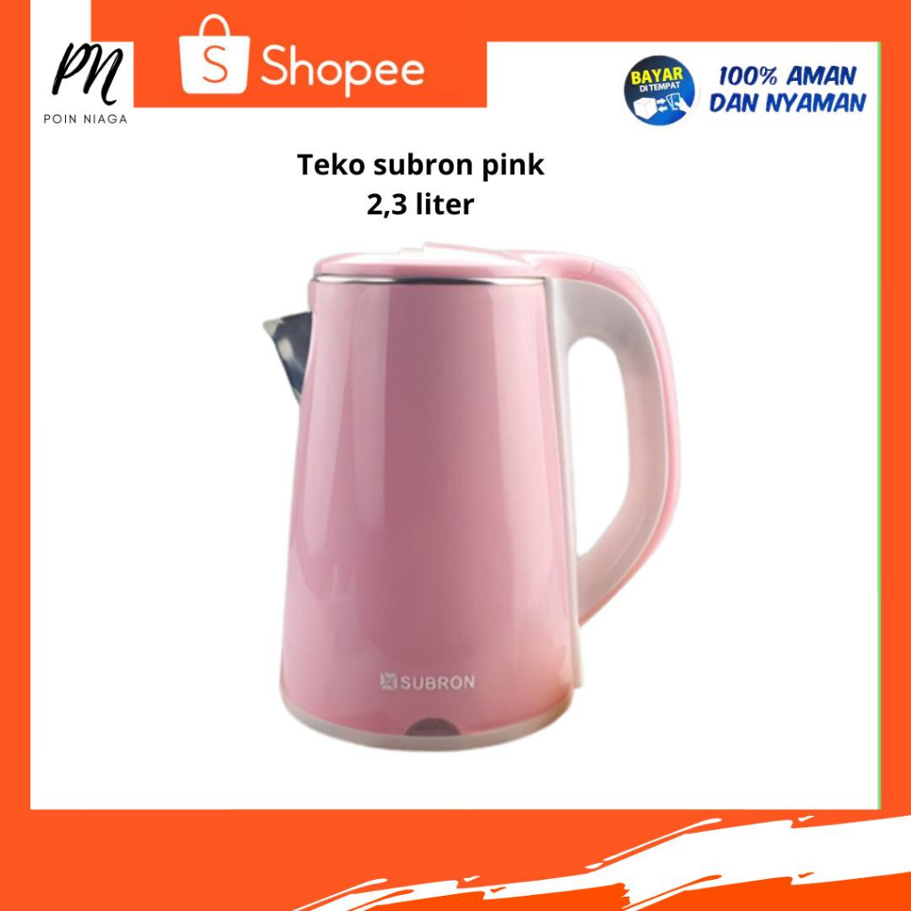 Jual TEKO LISTRIK SUBRON PINK 2,3 LITER - TANPA BUBBLE | Shopee Indonesia