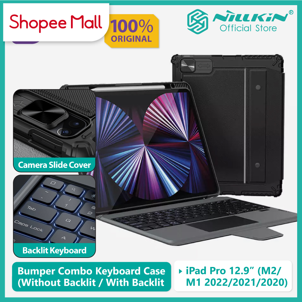 Jual Keyboard Case iPad Pro 12.9" (M2/M1 2022/2021/2020) Nillkin Bumper ...