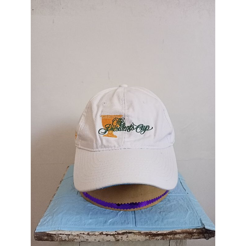 Jual Topi Caps Merek Fujikura Bahan Katun Warna Putih lis Biru Muda ...