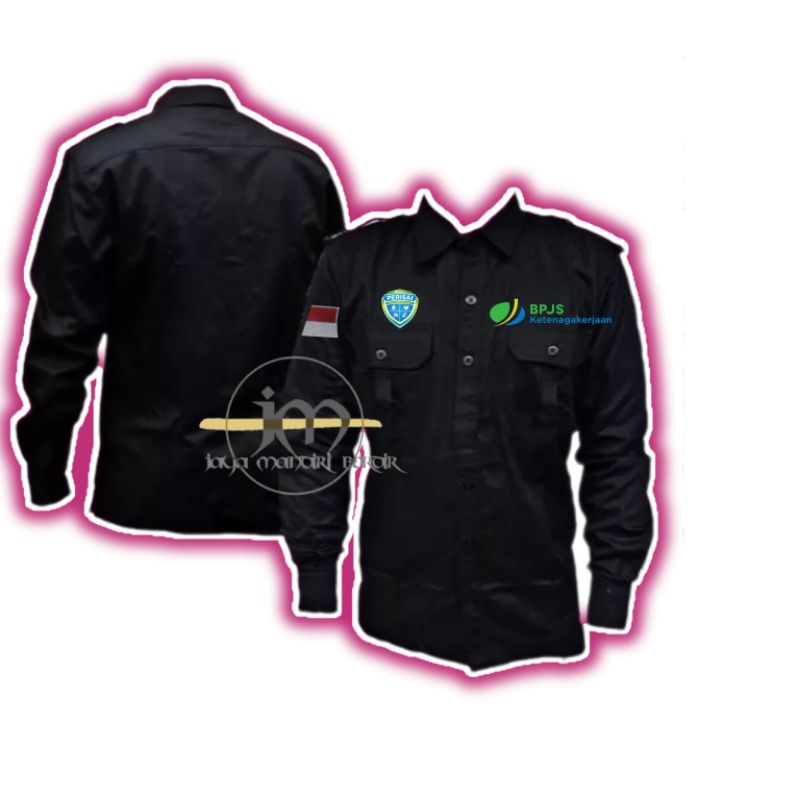 Jual KEMEJA BPJS KETENAGAKERJAAN BORDIR || KEMEJA LOGO PRISA.I BORDIR ...