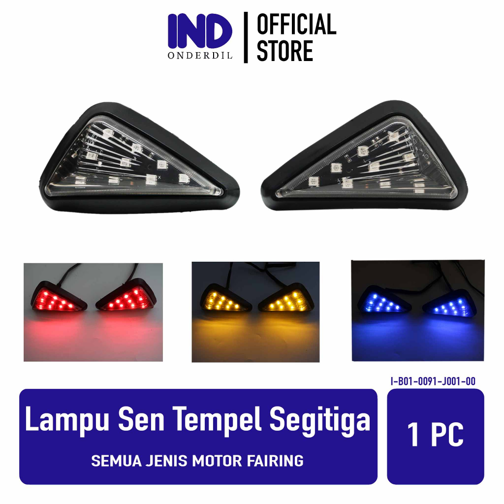 Jual IND Onderdil Lampu Sein Tempel Segitiga LED Untuk Semua Jenis Motor Fairing Ninja 250 300 ...