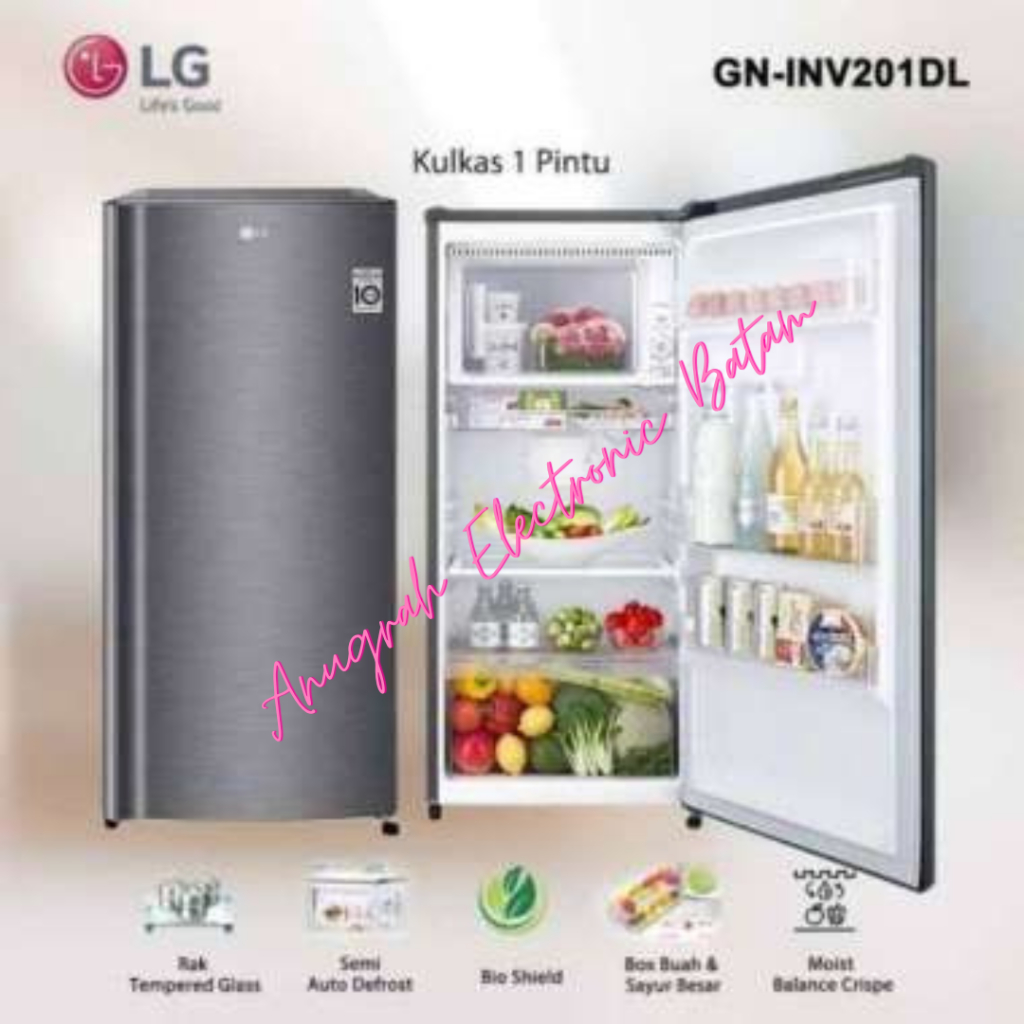 Jual LG Kulkas 1 Pintu 169 Liter GN Y201CL GN-Y201CLS / GNY201CLS 169L ...