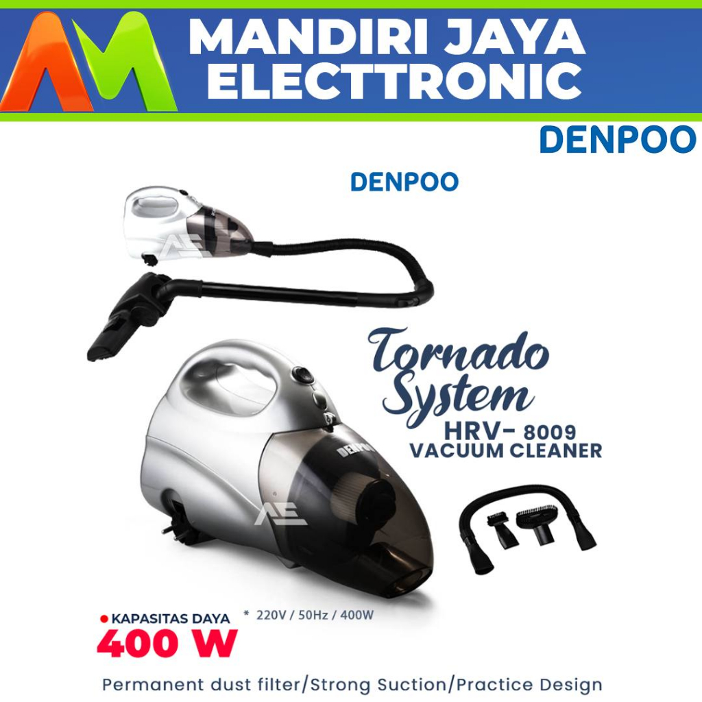 Jual Denpoo Vacuum Cleaner Silver HRV 8009 Tornado System | Shopee ...