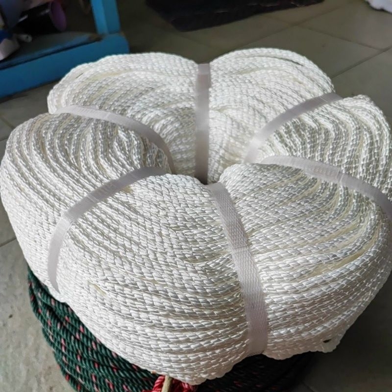 Jual 1 Roll Tali Tambang 6mm -+220 Meter Nylon Putih Ikat Nilon ...