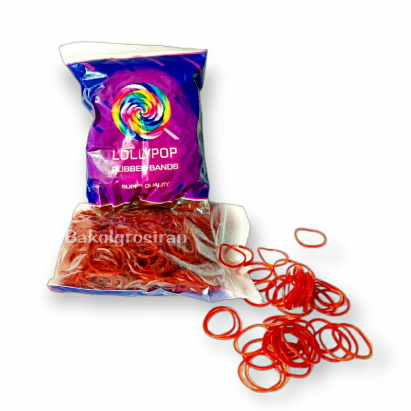 Jual Karet Gelang Pentil Merah Lingkar Kecil (100gram) | Shopee Indonesia