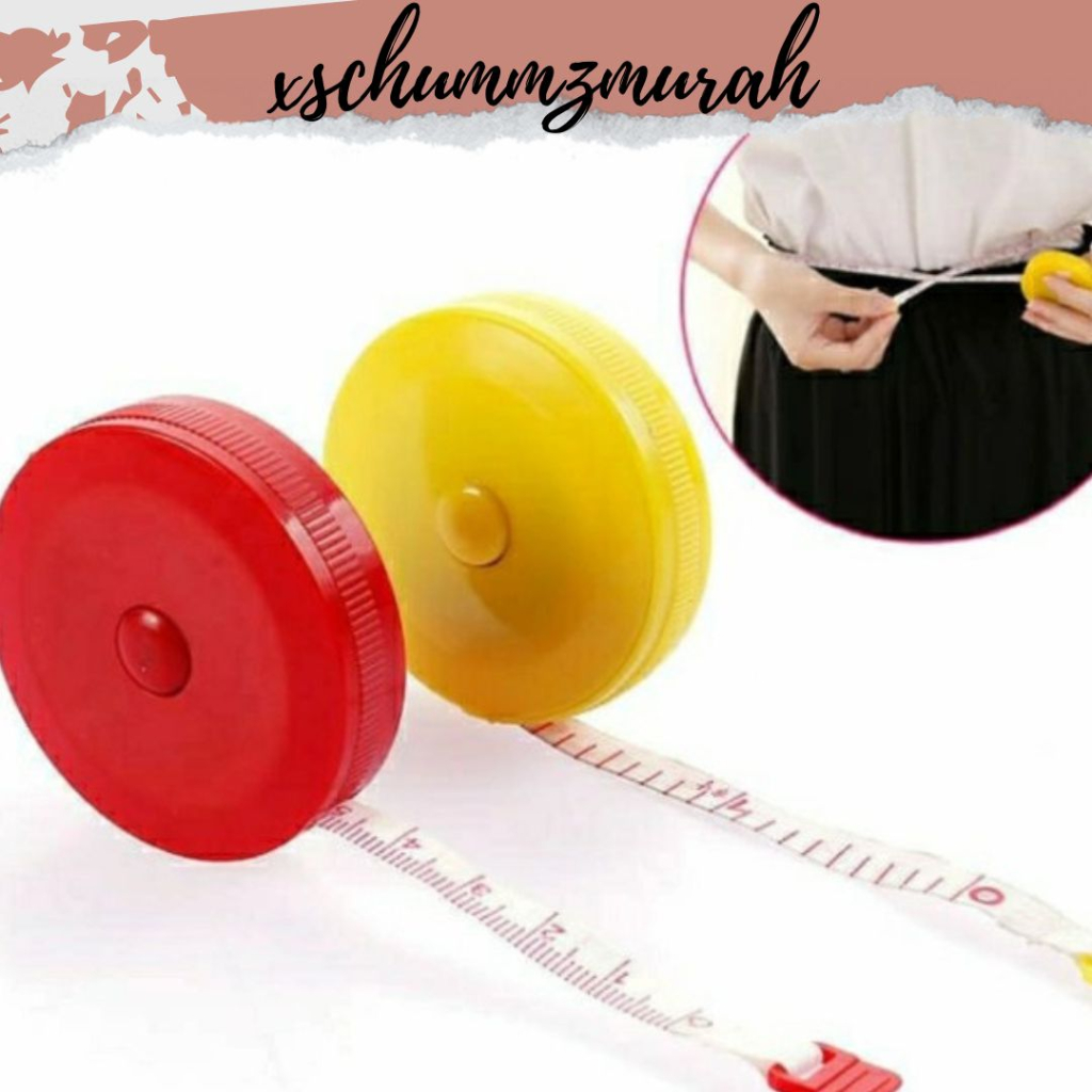 Jual METERAN BAJU GULUNG||Meteran Mini Bulat / Meteran Pinggang 150 CM ...