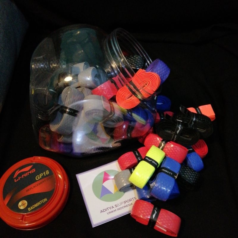 Jual Grip LINING Li Ning GP 18 Tebal Pegangan Raket Badminton Tenis ...