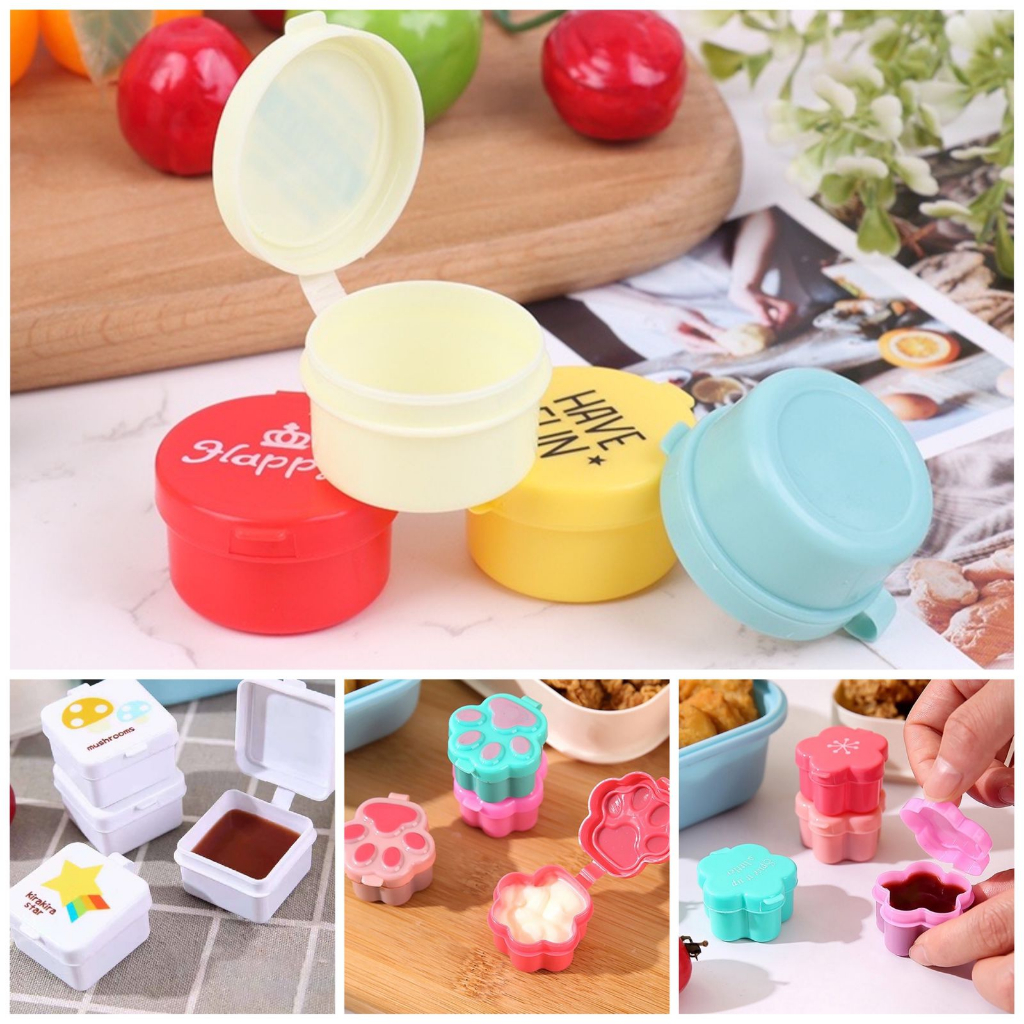 Jual Wadah Saos Tomat Mayonise Bumbu Salad Mini Lucu Sauce Cup Bento ...