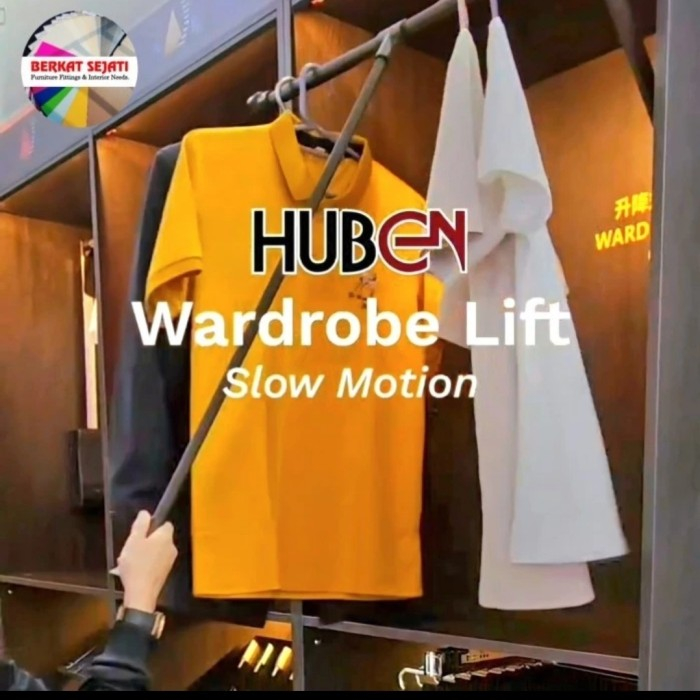 Jual Ambos Lift / Wardrobe Lifter / 15 kg HUBEN Gantungan Baju Tarik ...