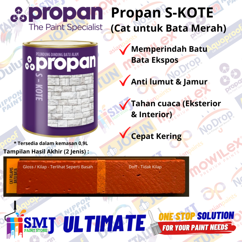 Jual Cat Pelapis Batu Alam PROPAN STONKOTE / S-KOTE Warna MERAH BATA 0 ...