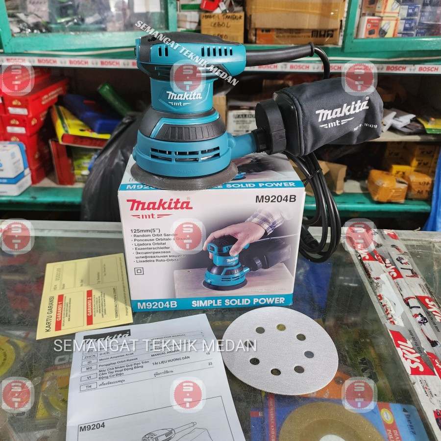 Jual MESIN AMPLAS SANDER KAYU ORBITAL ROTARY 5" 5 " MAKITA M9204B M ...