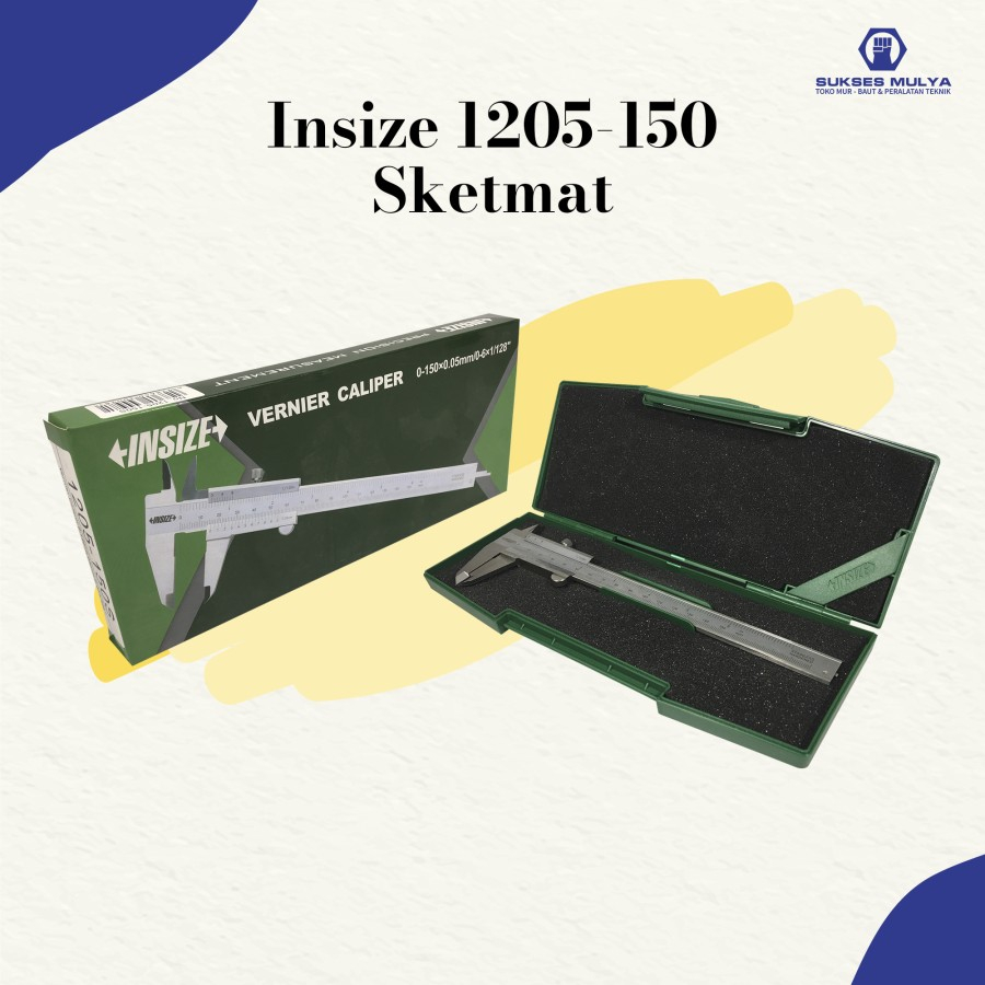 Jual INSIZE 1205-150 Sigmat Analog 6 Inch 150 mm Jangka Sorong Vernier Caliper | Shopee Indonesia