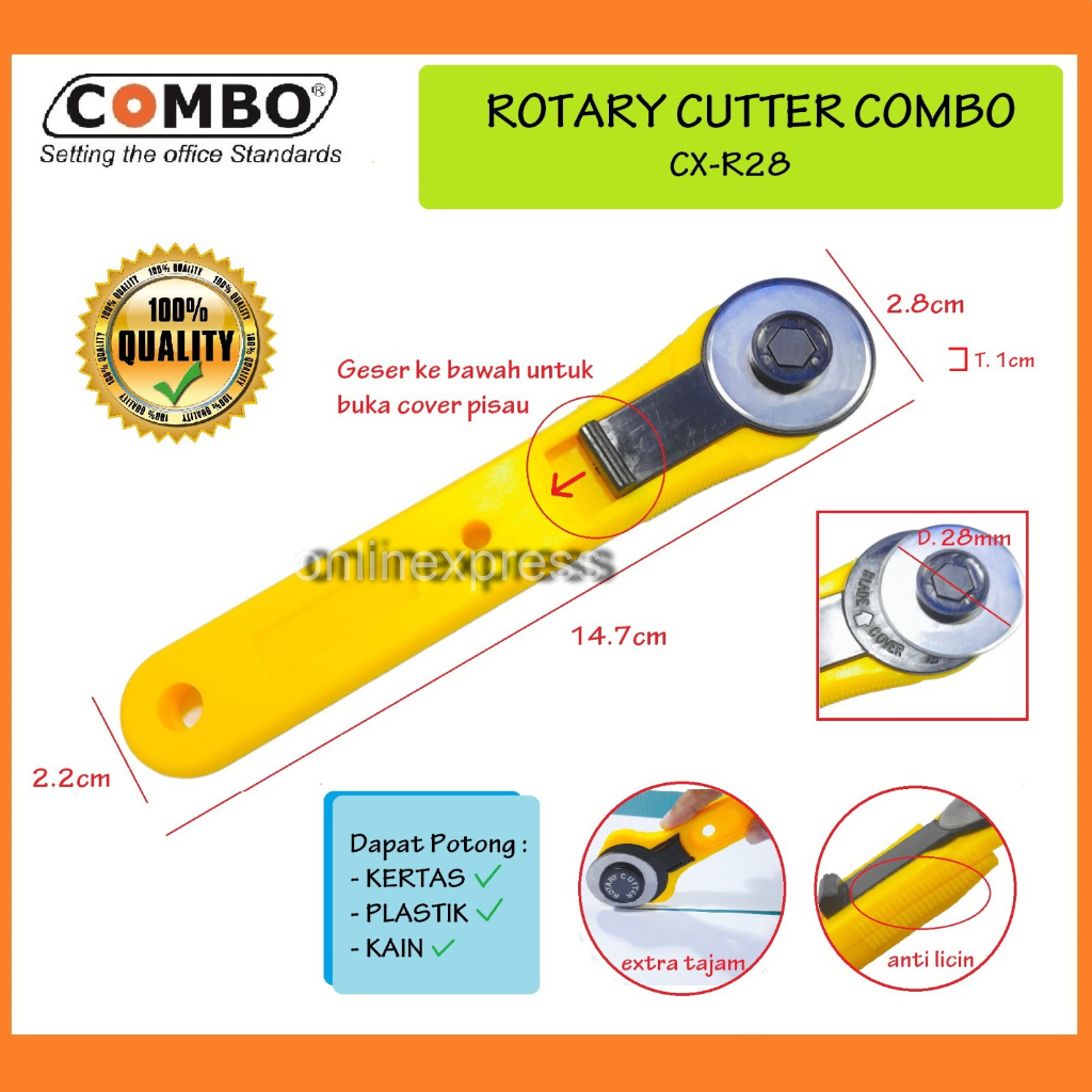 Jual Alat Pemotong Kertas Rotary CX-R28 / Rotary Cutter / Pisau Putar ...