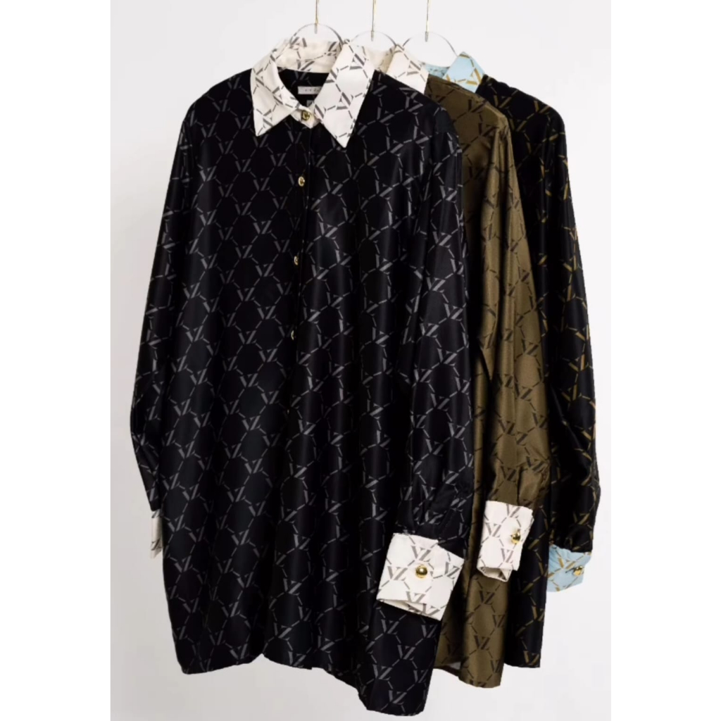 Jual VZ Monogram Top Two Tone SHIRT Original by VIVI ZUBEDI | Shopee ...